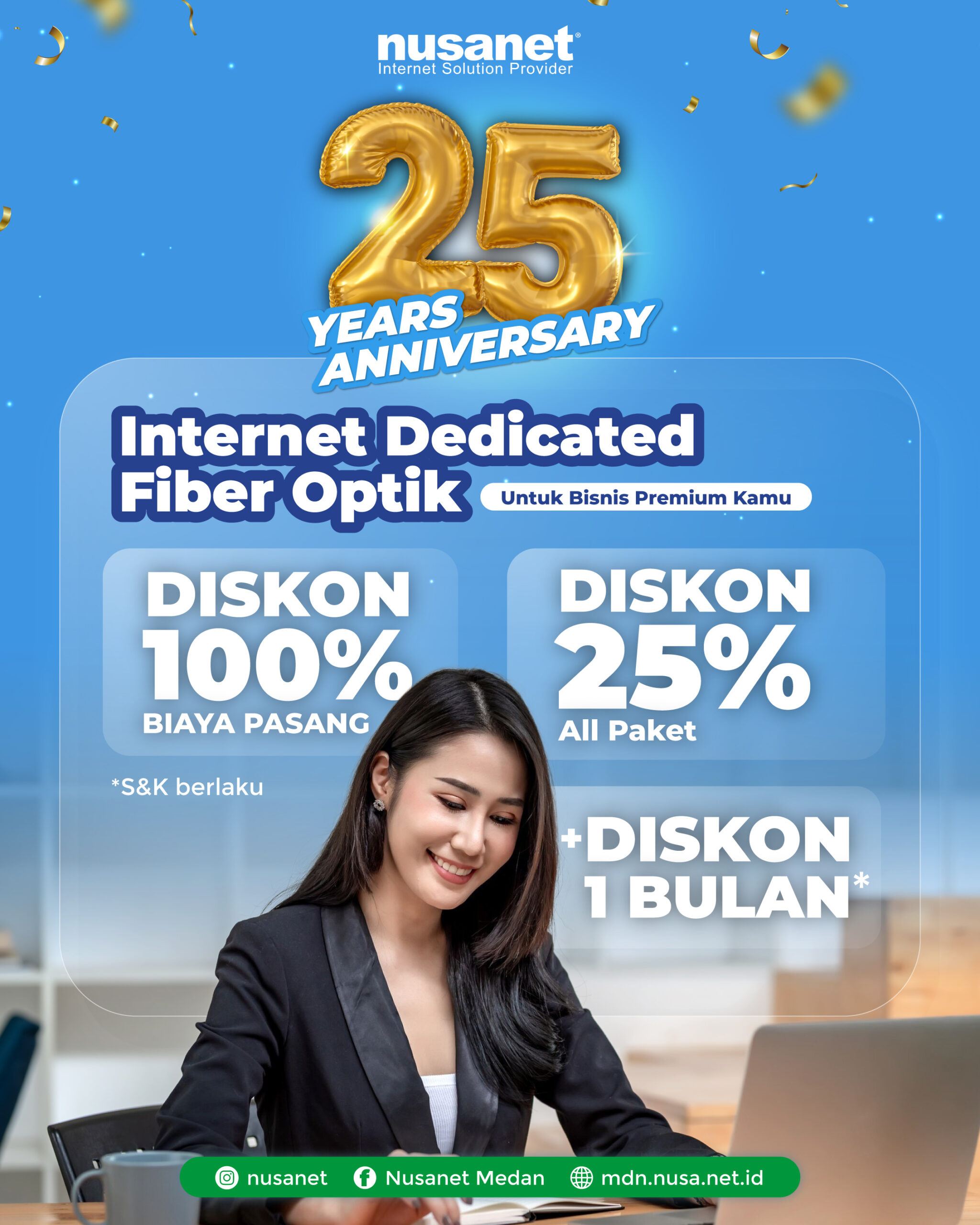 Internet Dedicated Business Priority - Nusanet Medan
